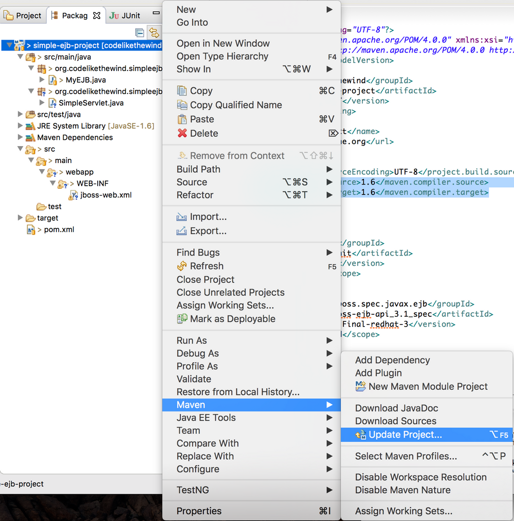 How to Create a Simple EJB Project